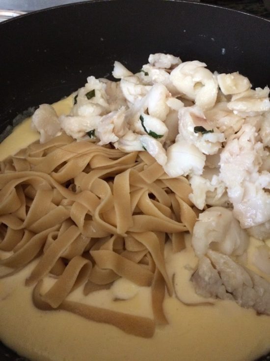Easy Alaskan Cod Fettuccine Alfredo - Fearless Dining