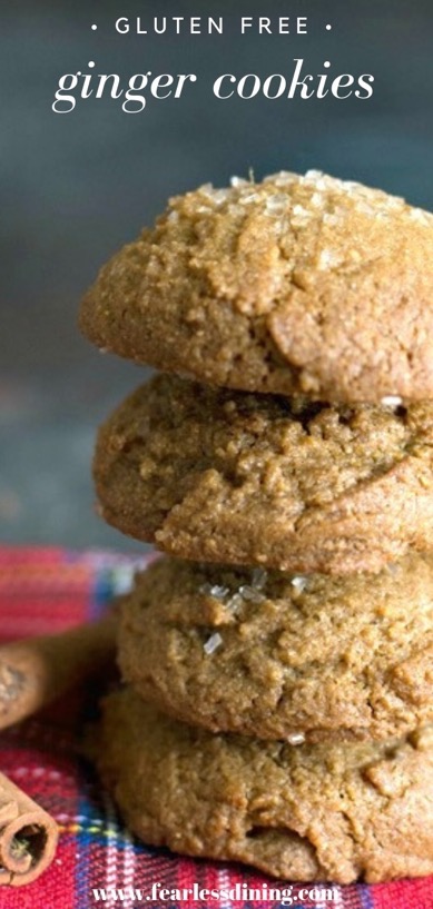 Easy Gluten Free Ginger Cookies with Candied Ginger - Fearless Dining