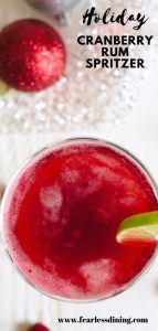 Sparkly Rum and Cranberry Cocktail with Homemade Simple Syrup ...