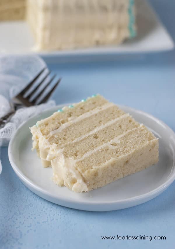 Gluten Free Vanilla Cake with Cream Cheese Frosting - Fearless Dining