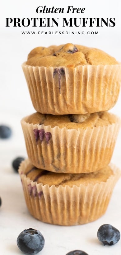 Fluffy Gluten -Free Protein Muffins ( With Fresh or Frozen Blueberries ...