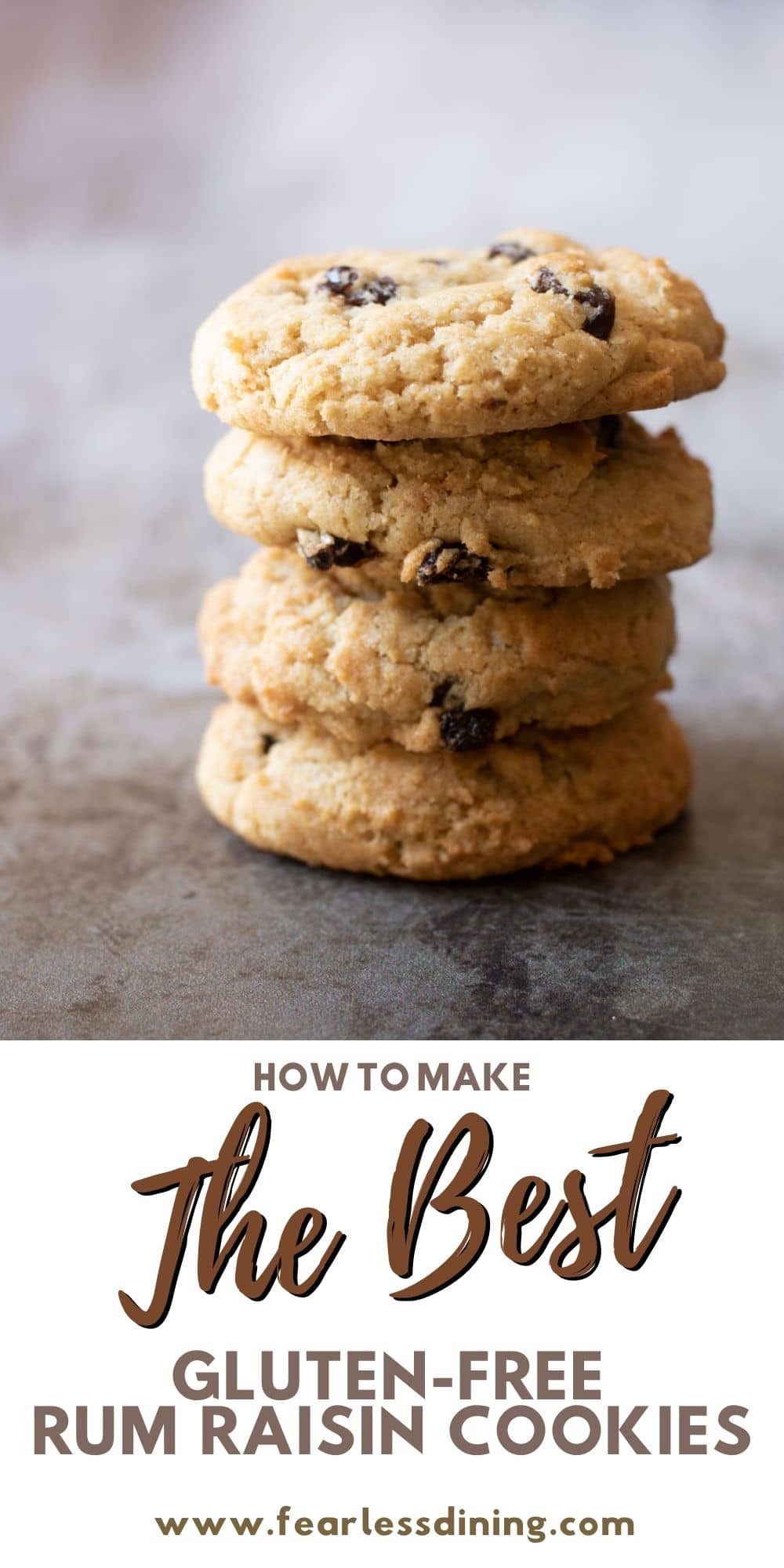 Gluten Free Rum Raisin Cookies - Fearless Dining