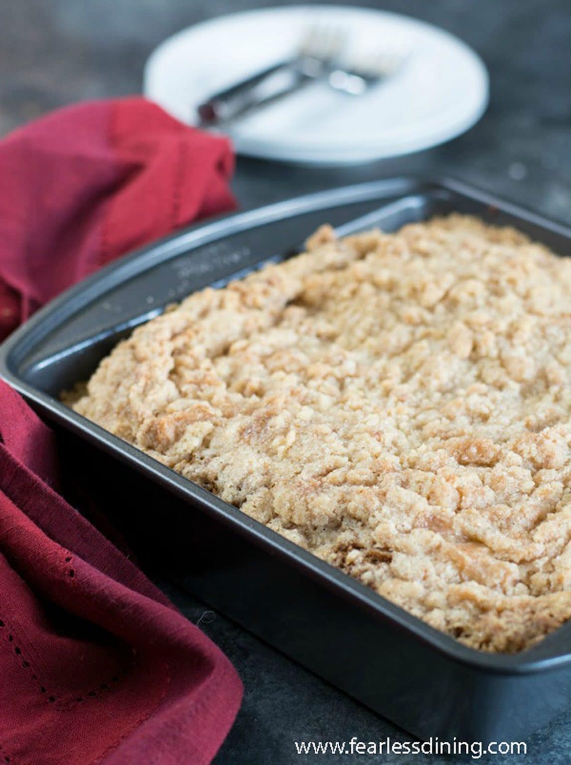 Gluten Free Cinnamon Crumb Cake - Fearless Dining