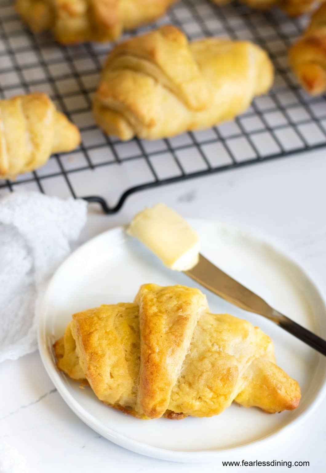 Buttery Gluten Free Crescent Rolls - Fearless Dining