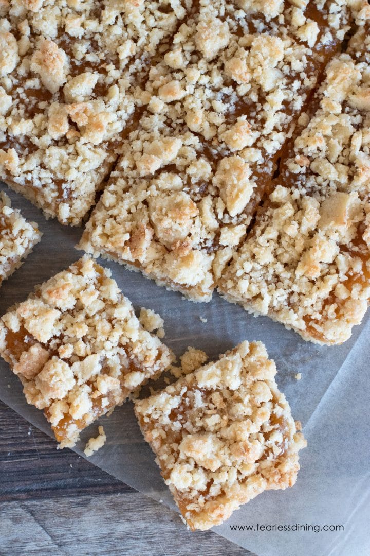 Homemade Gluten Free Apricot Jam Bars - Fearless Dining