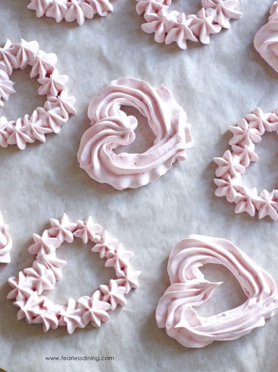 Easy Strawberry Meringues - Fearless Dining