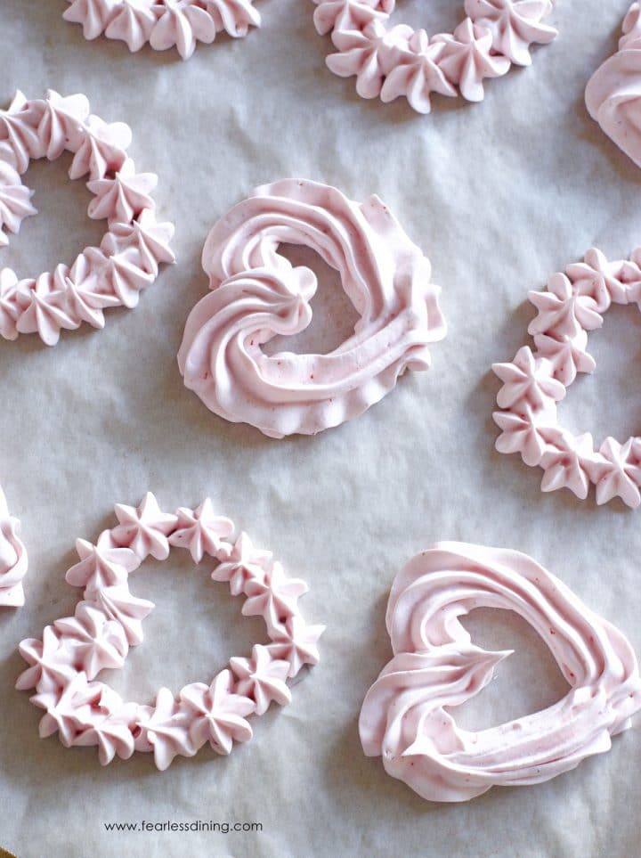 Easy Strawberry Meringues - Fearless Dining