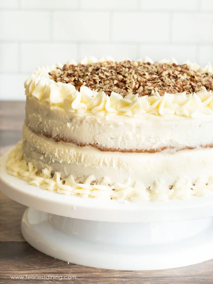 Irresistible Gluten Free Caramel Apple Cake - Fearless Dining