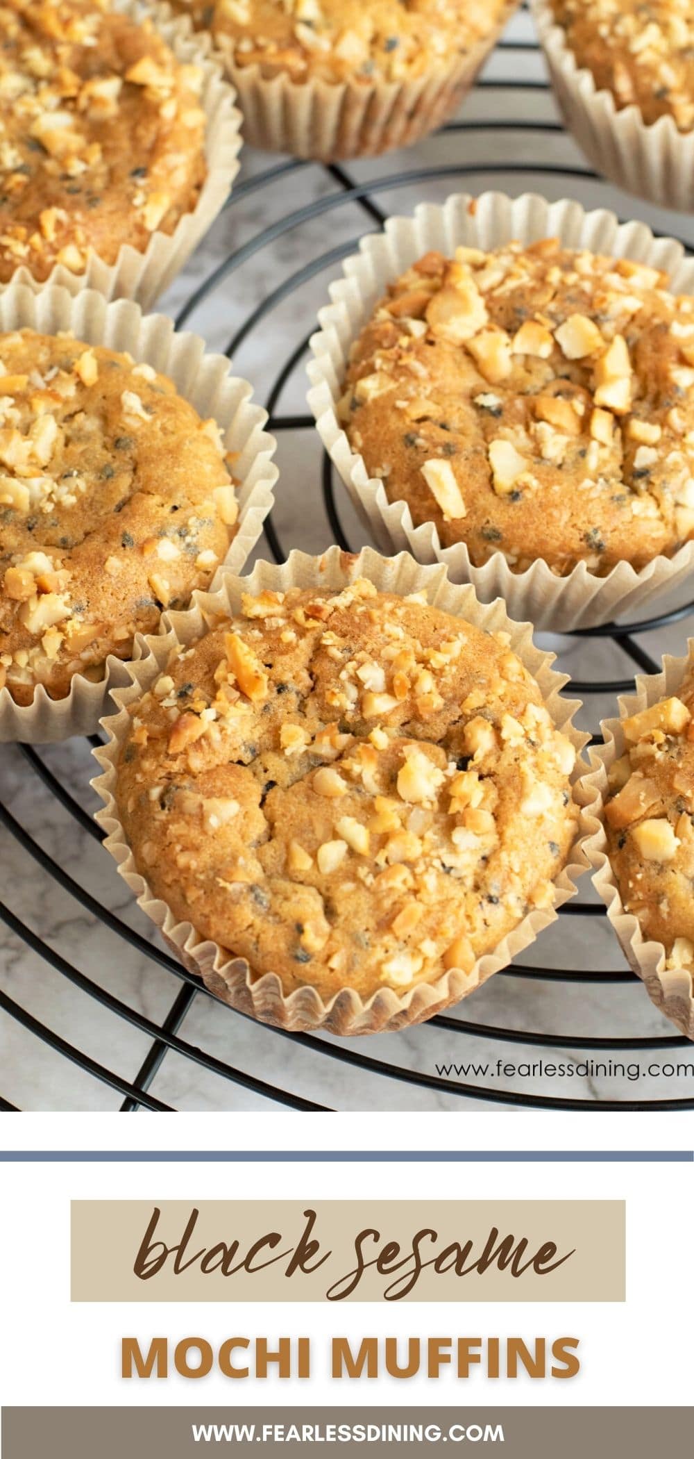 Incredible Black Sesame Mochi Muffins - Fearless Dining