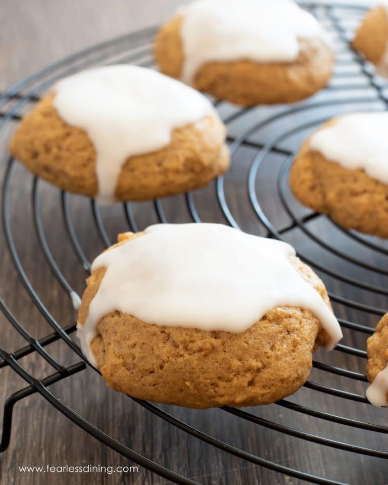 Easy Gluten Free Iced Pumpkin Cookies - Fearless Dining