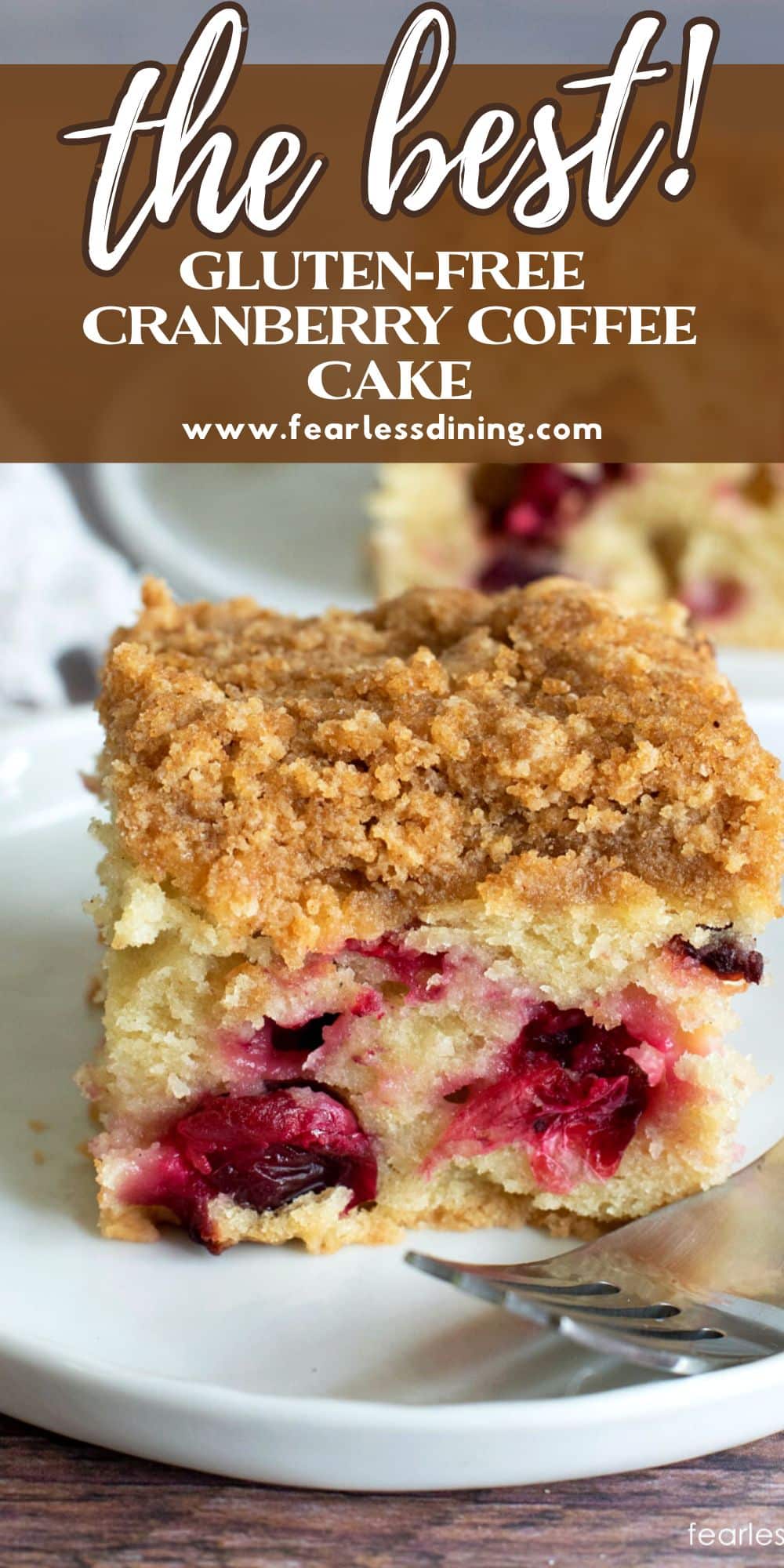 Gluten Free Cranberry Coffee Cake With Orange - Fearless Dining