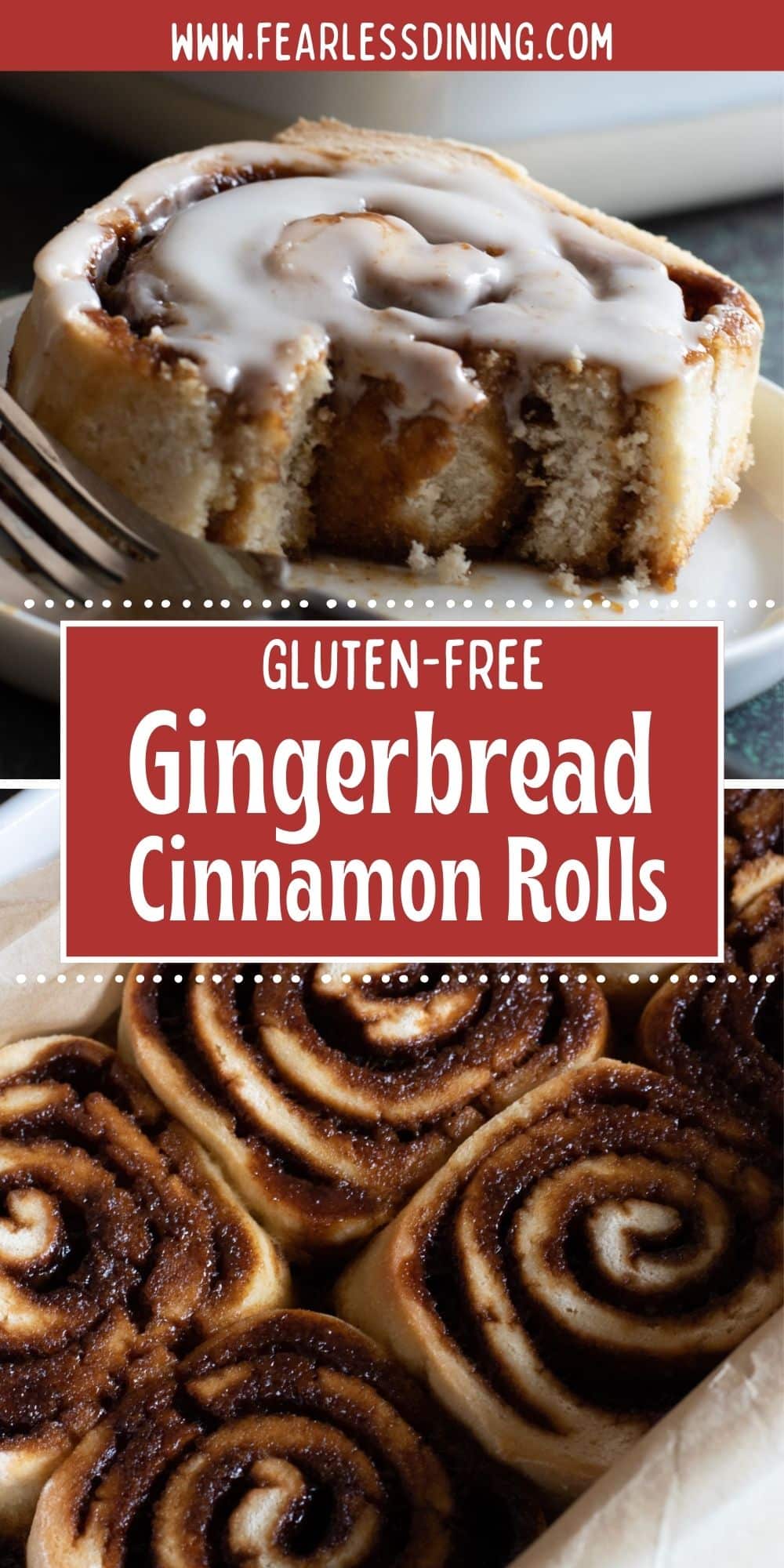 Gluten Free Gingerbread Cinnamon Rolls - Fearless Dining