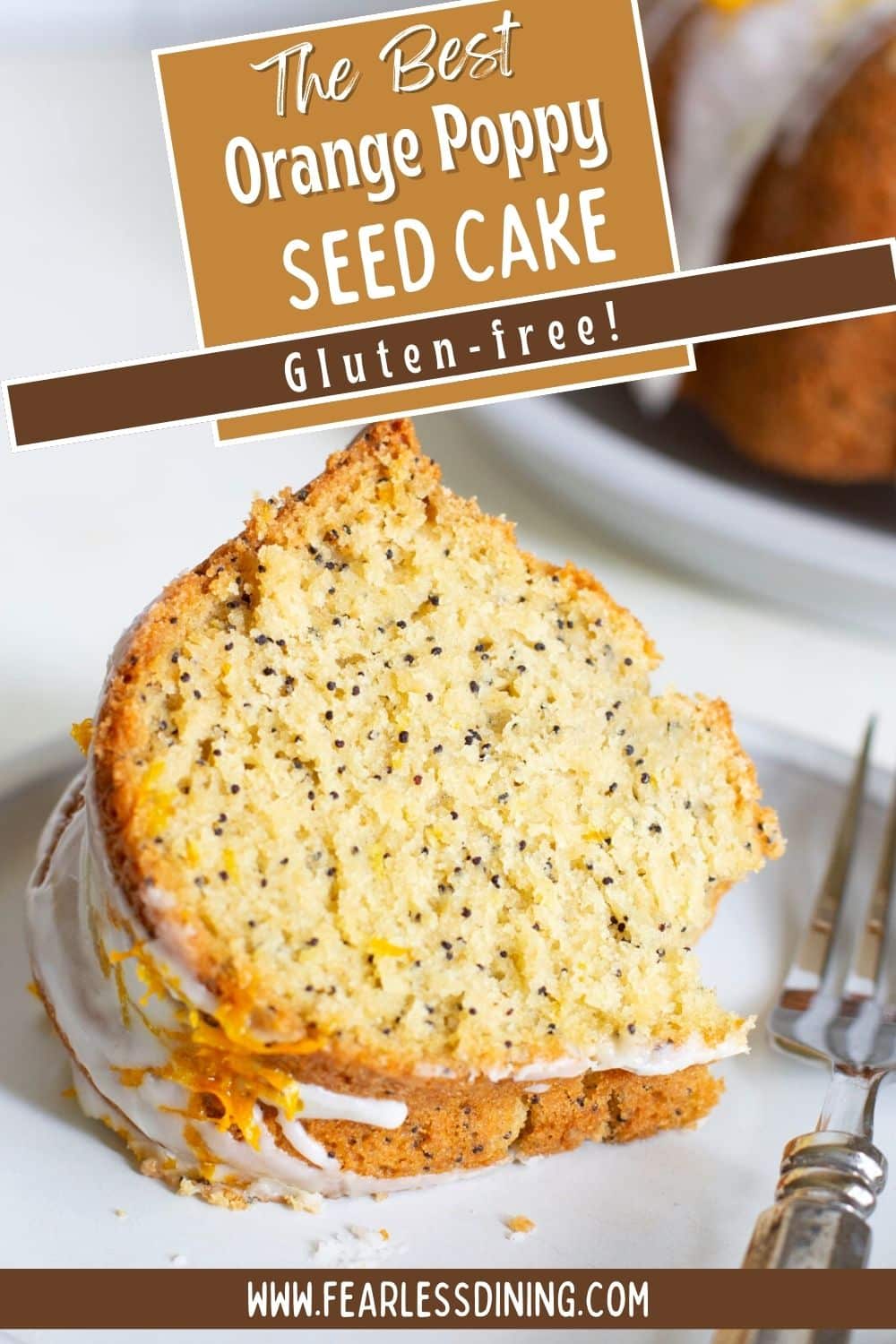 Fluffy Gluten Free Orange Poppy Seed Cake - Fearless Dining