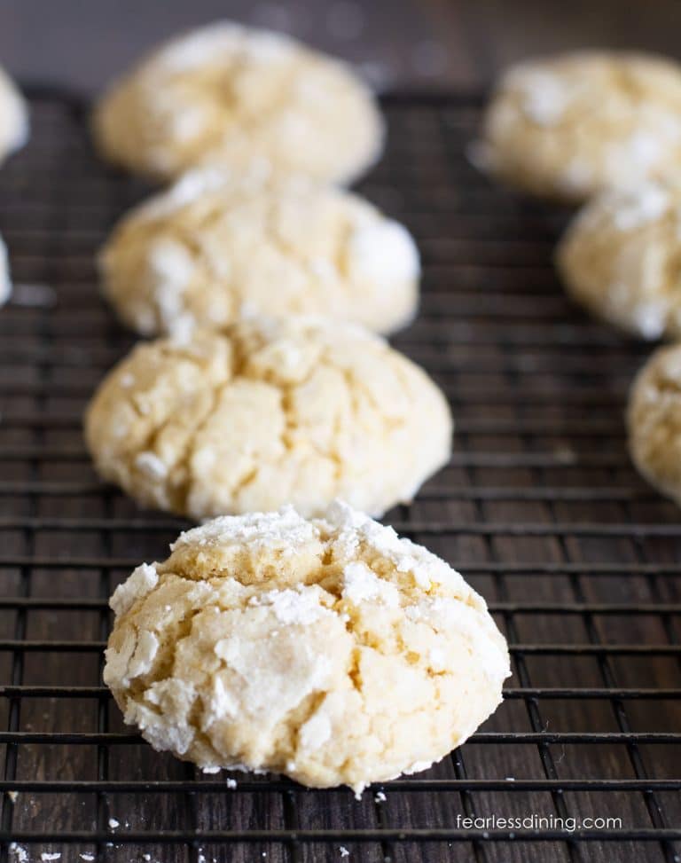 Gluten Free Lemon Crinkle Cookies - Fearless Dining