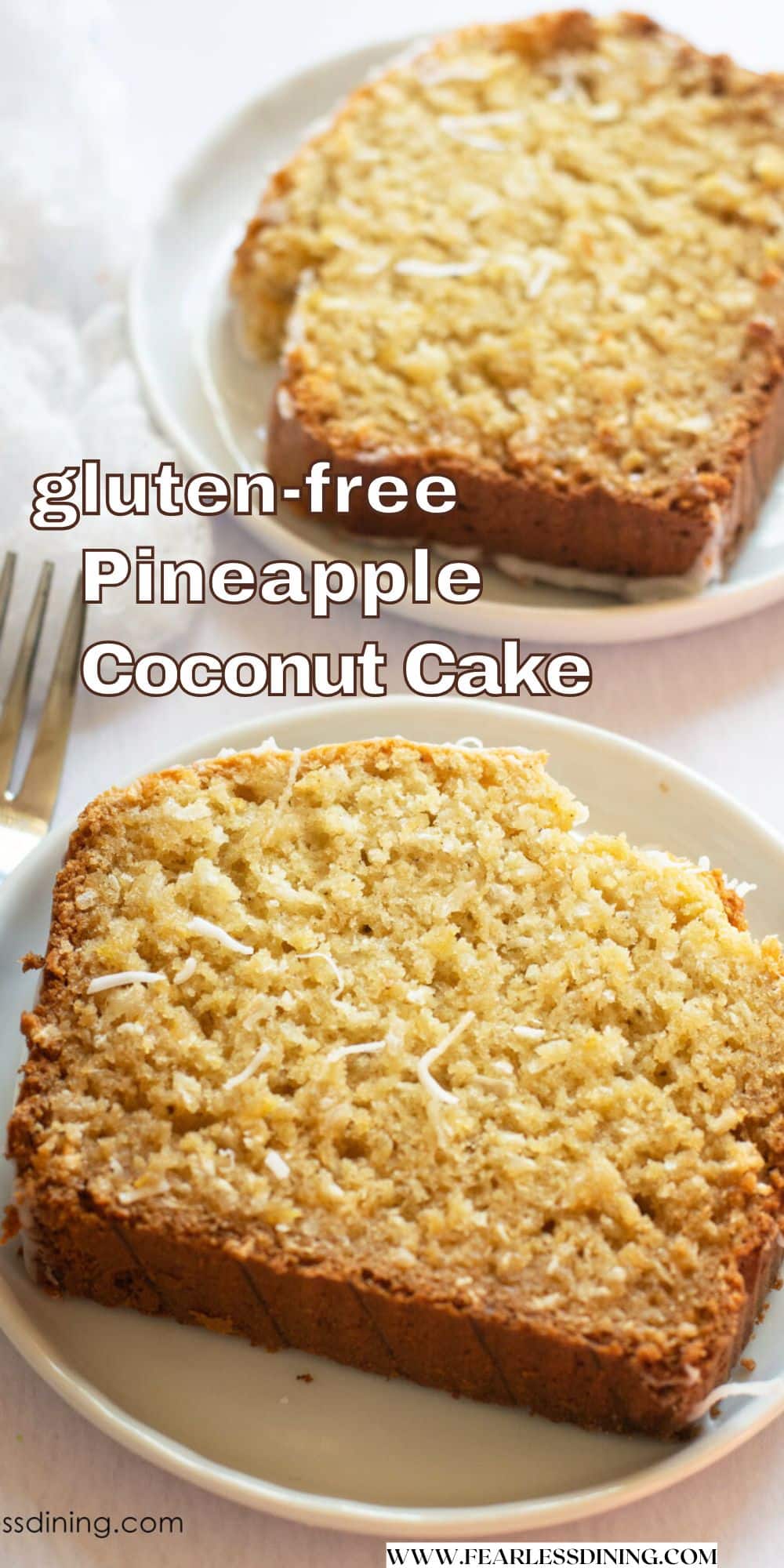 Fluffy Gluten-Free Pineapple Coconut Cake - Fearless Dining