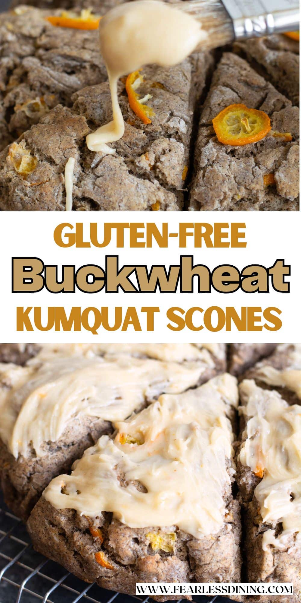 Gluten Free Buckwheat Scones with Kumquats - Fearless Dining